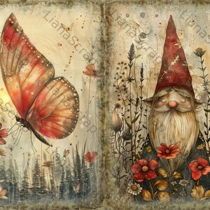 Gnome Poetry Junk Journal Digital Kit Printable, Fairytale Printable ...