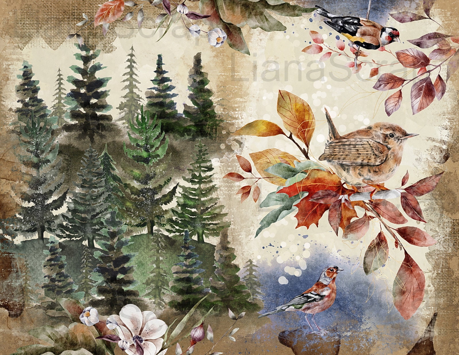 Autumn Woodland Junk Journal Digital Kit Printable Autumn - Etsy