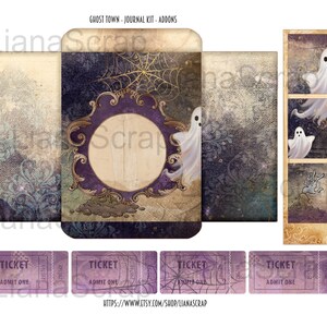 Ghost Town Junk Journal ADDON Kit Printable, Magical Halloween Digital ...