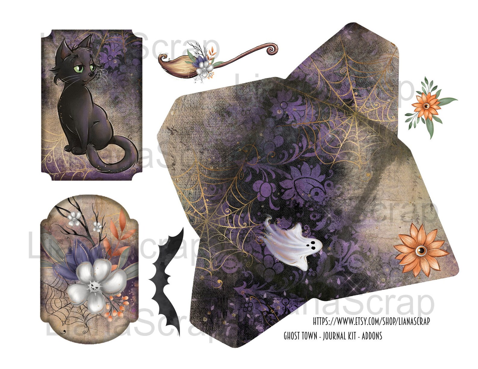 Ghost Town Junk Journal ADDON Kit Printable Magical Halloween - Etsy