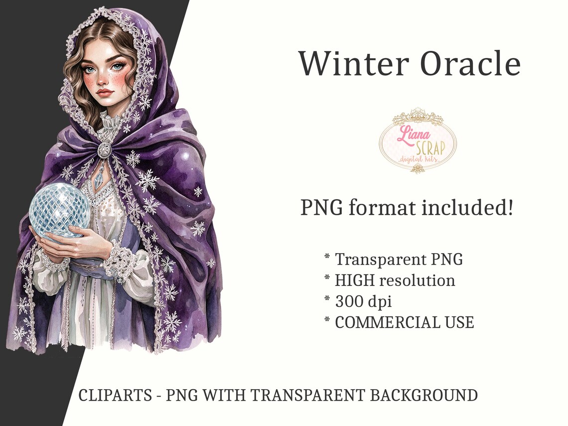 Winter Oracle 89 Clipart Set - Magical Illustrations, Transparent PNG ...