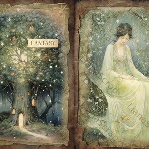 Sparkle Forest Junk Journal Digital Kit Printable, Enchanted Forest ...