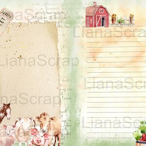 Farm Life Junk Journal Digital Kit Printable, Farm Animals Digital ...