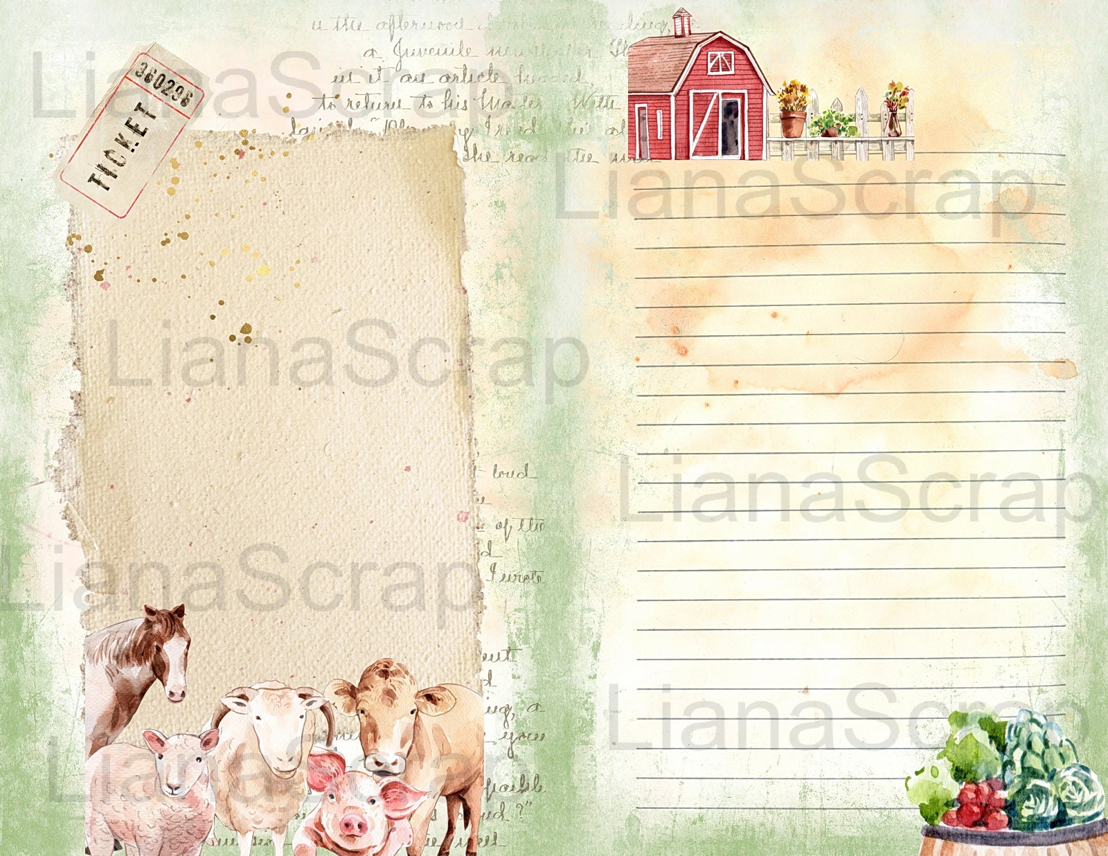 Farm Life Junk Journal Digital Kit Printable Farm Animals - Etsy Canada