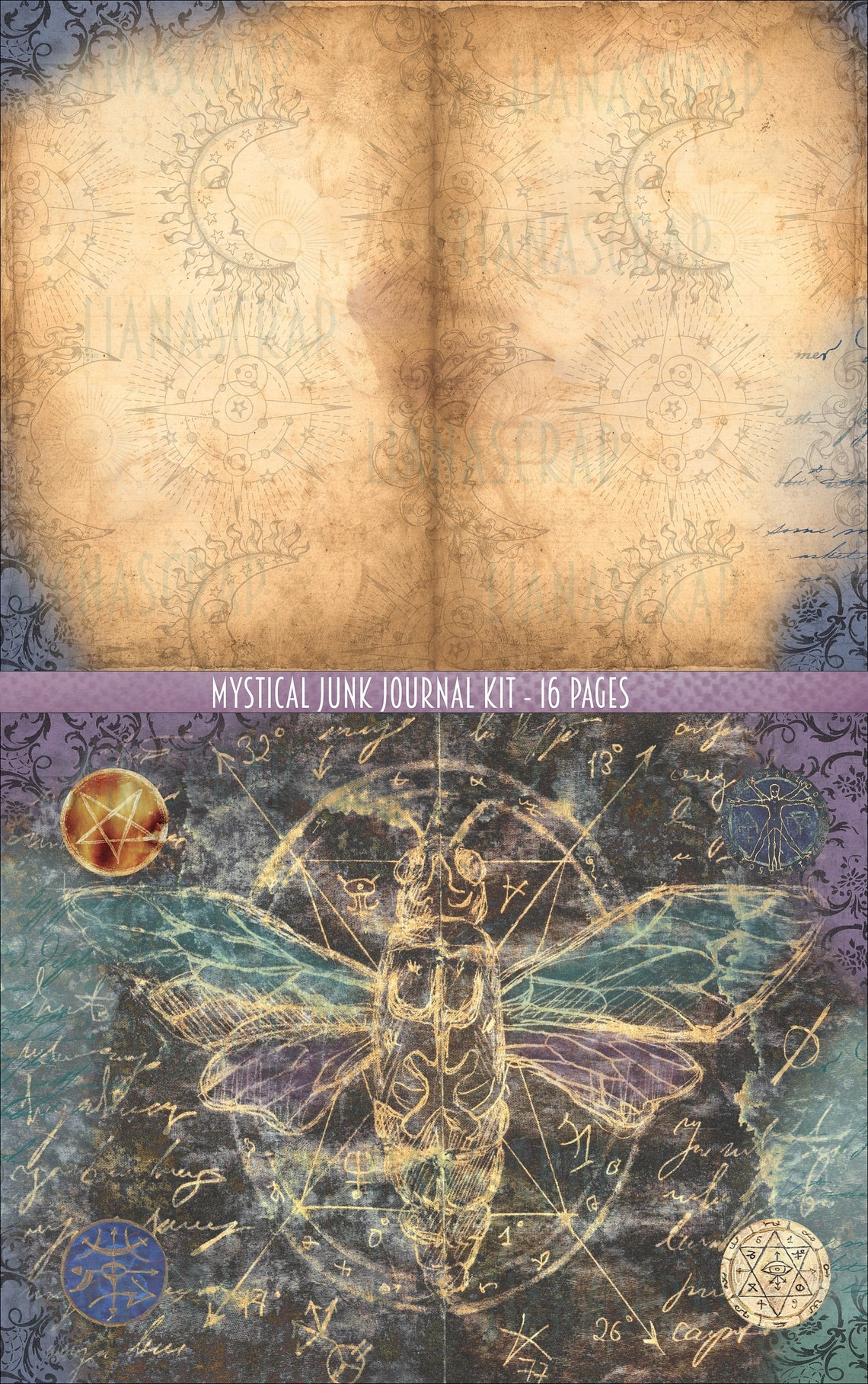 Mystical Junk Journal Digital Kit Printable Magic and Witch - Etsy
