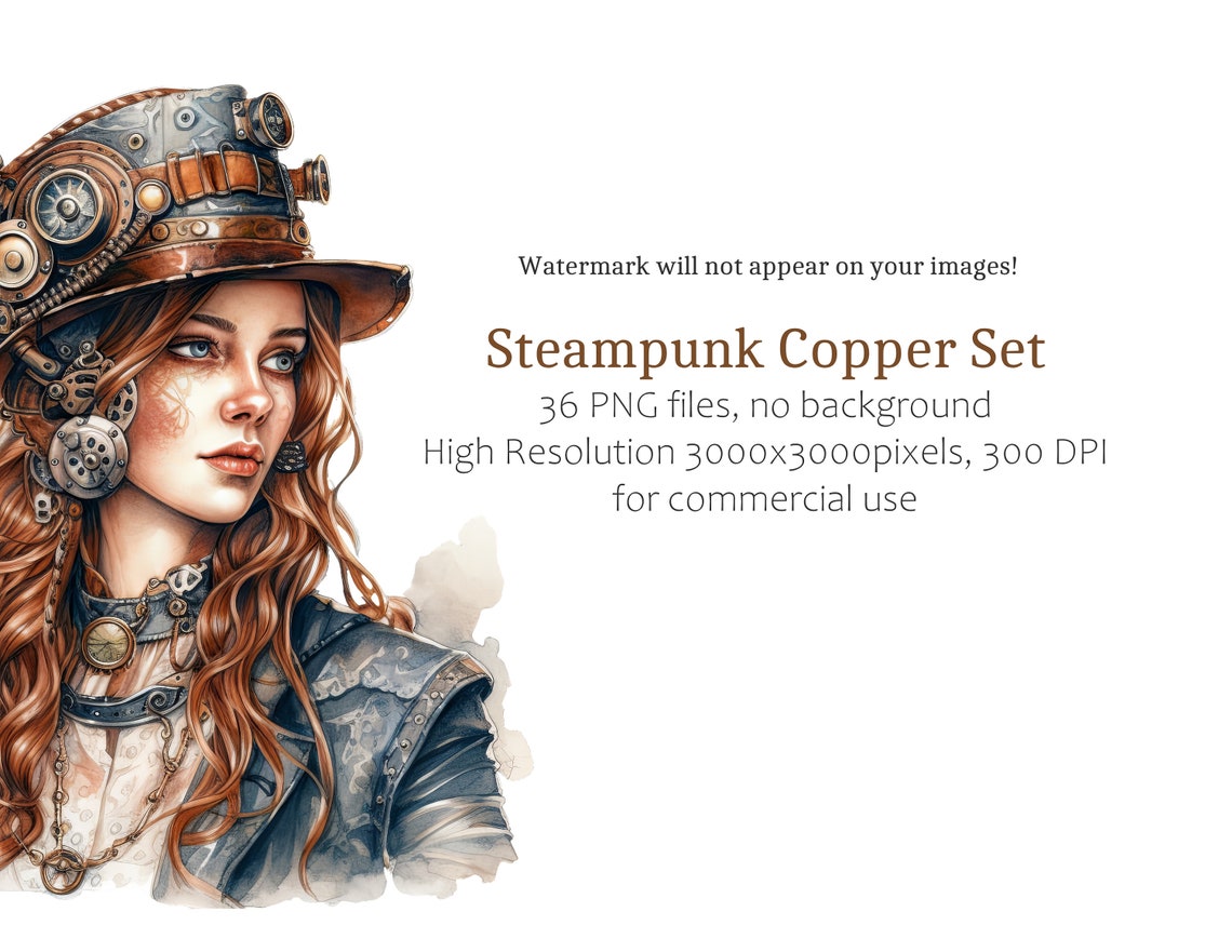 Steampunk Copper Clipart PNG Set 36 Steampunk Clipart - Etsy