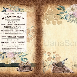 Chocolate and Coffee Junk Journal Digital Kit, Coffee Printable Journal ...