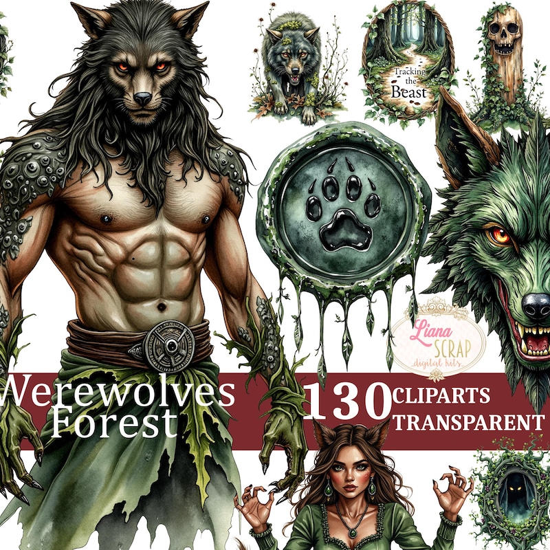 Dark Forest Werewolf Art - Etsy