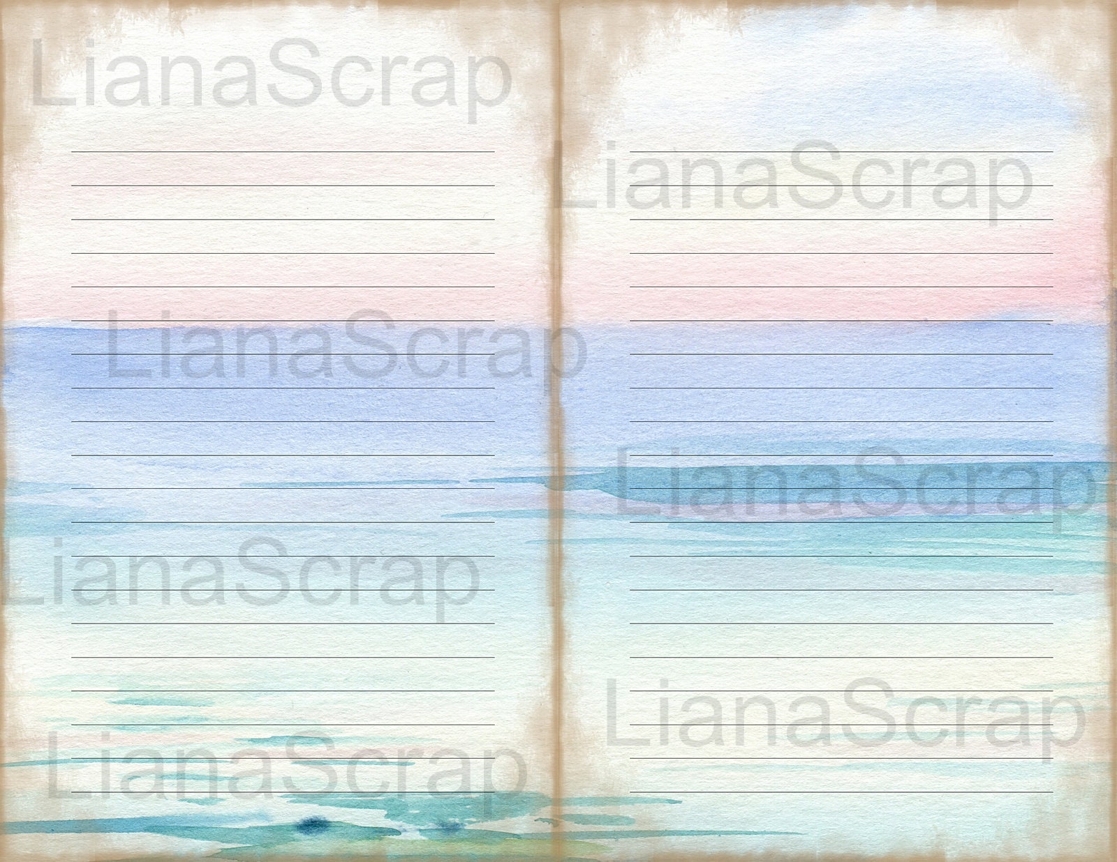 Sand and Sea Junk Journal Kit Beach Printables Seahorse - Etsy
