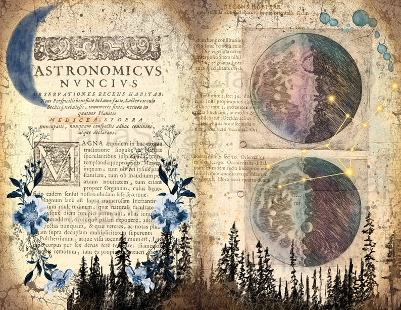 Astronomy Junk Journal Digital Kit Printable Astrology and | Etsy Australia