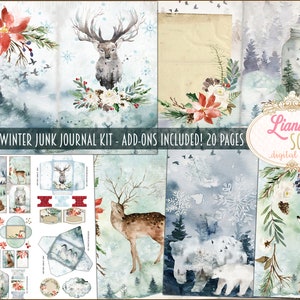 Winter Forest Junk Journal BUNDLE - 13 Kits, Magical Winter Forest ...