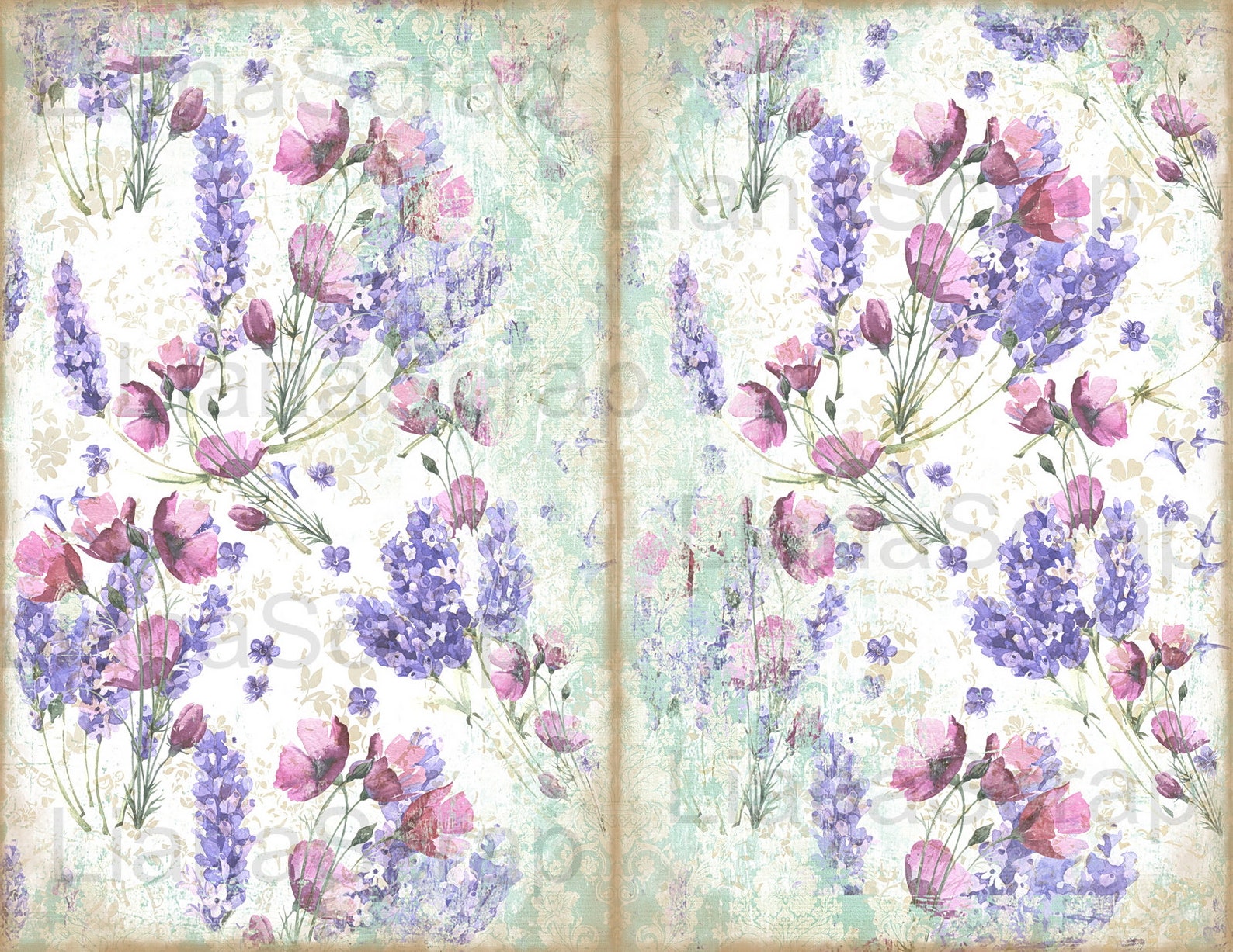 Lavender Fields Junk Journal Digital Kit Printable Lavender | Etsy