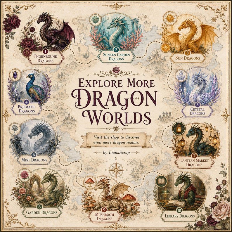 Printable Junk Journal Kit Storm Dragons, 57 Pages of Mystical Blue ...
