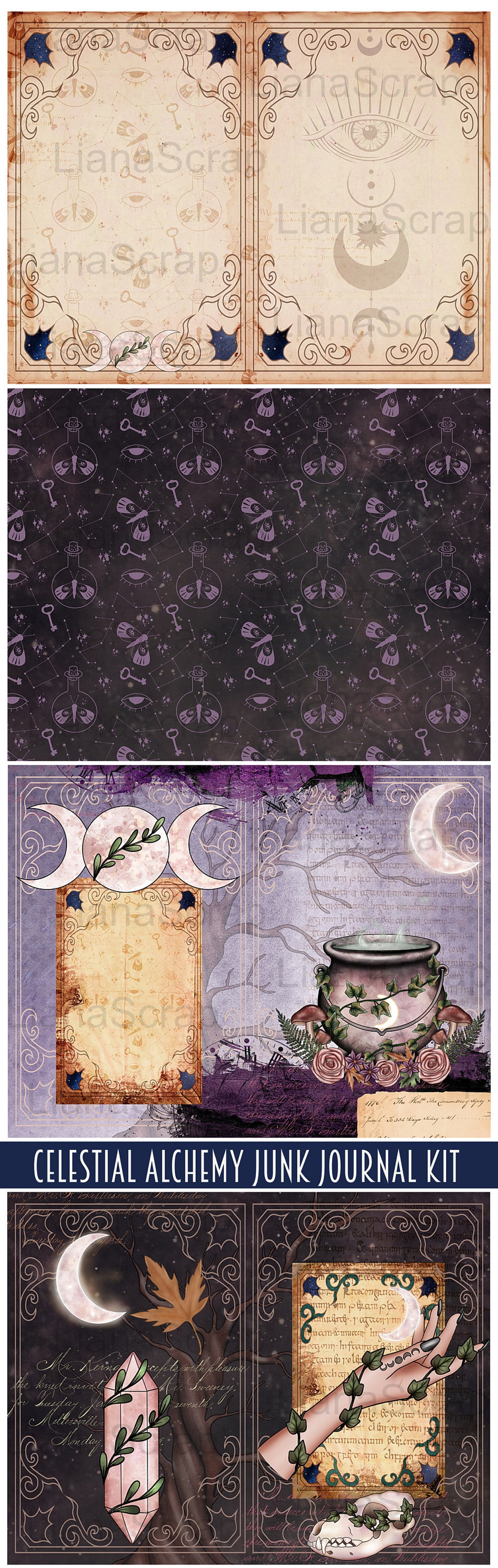 Celestial Alchemy Digital Kit Printable Woodland Magic - Etsy