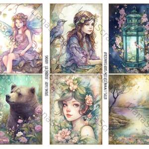 Spring Fairy Junk Journal ADDON Kit, Fantasy Fairy Collage Printables ...