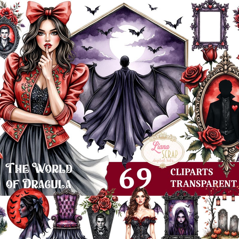 Dracula Clip Art - Etsy