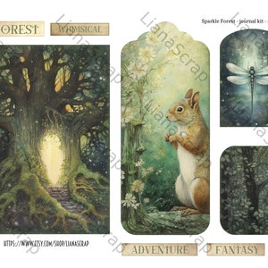 Sparkle Forest Junk Journal ADDON Digital Kit Printable, Enchanted ...