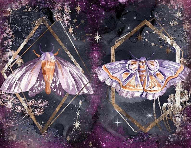 Midnight Moth Junk Journal Digital Kit Printable - Etsy