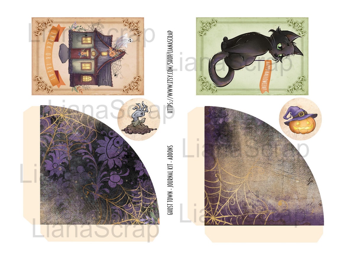 Ghost Town Junk Journal ADDON Kit Printable Magical Halloween - Etsy