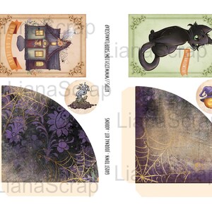 Ghost Town Junk Journal ADDON Kit Printable, Magical Halloween Digital ...