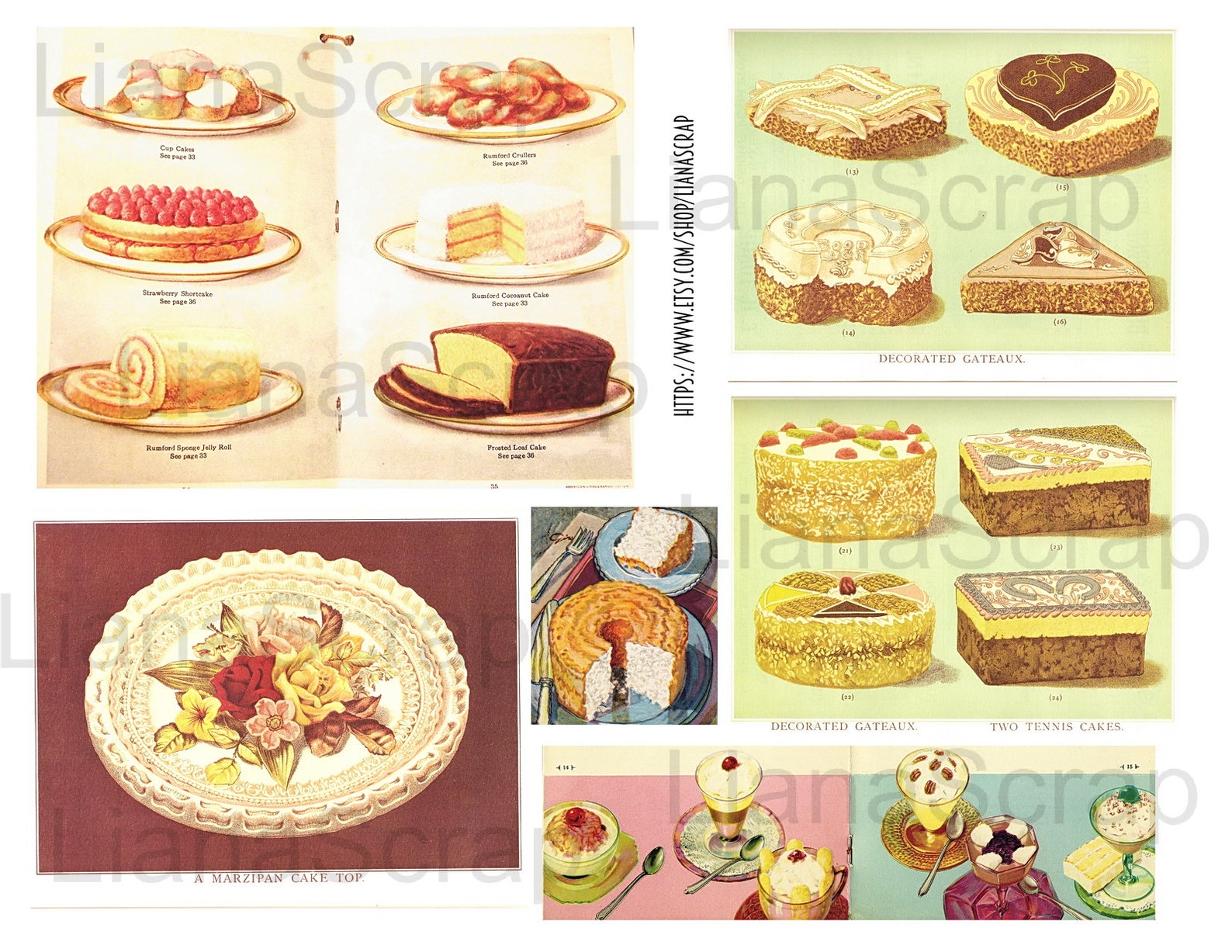 Vintage Cooking Ephemera Printables, Cooking and Baking Digital Collage ...