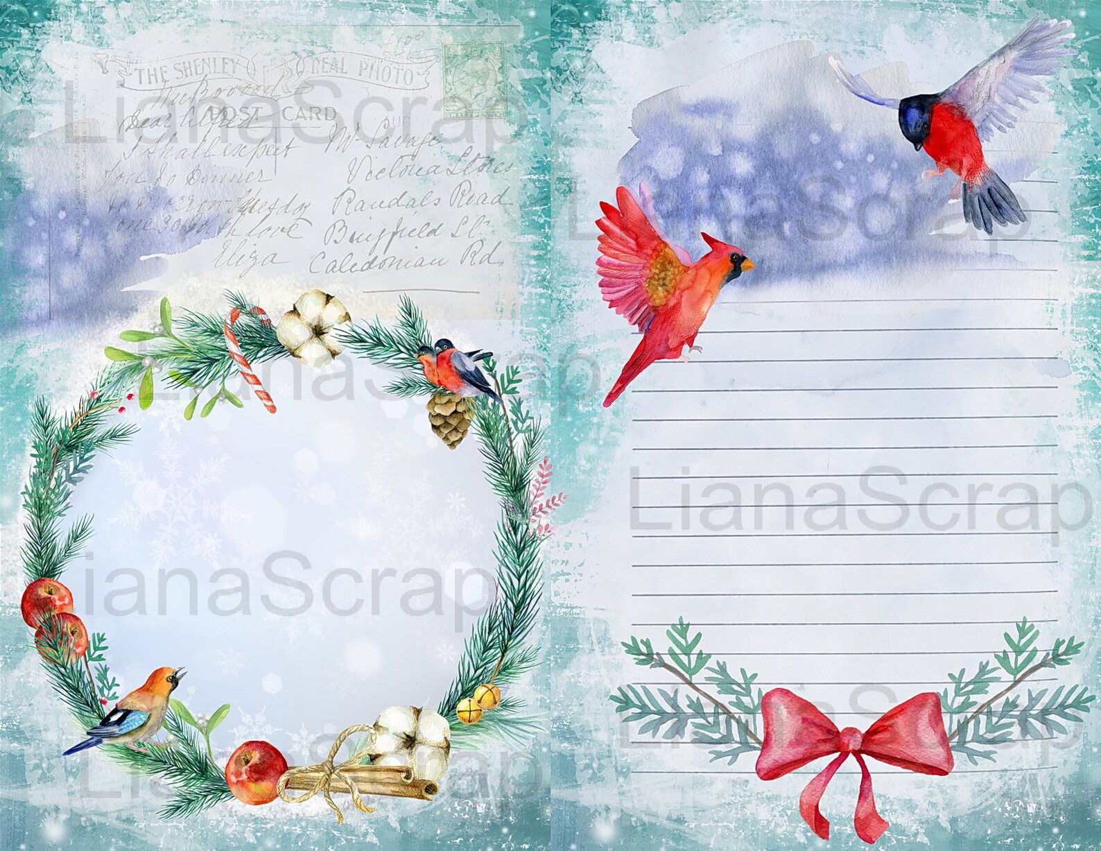 Magic Winter Junk Journal Kit Winter Collage Printables | Etsy