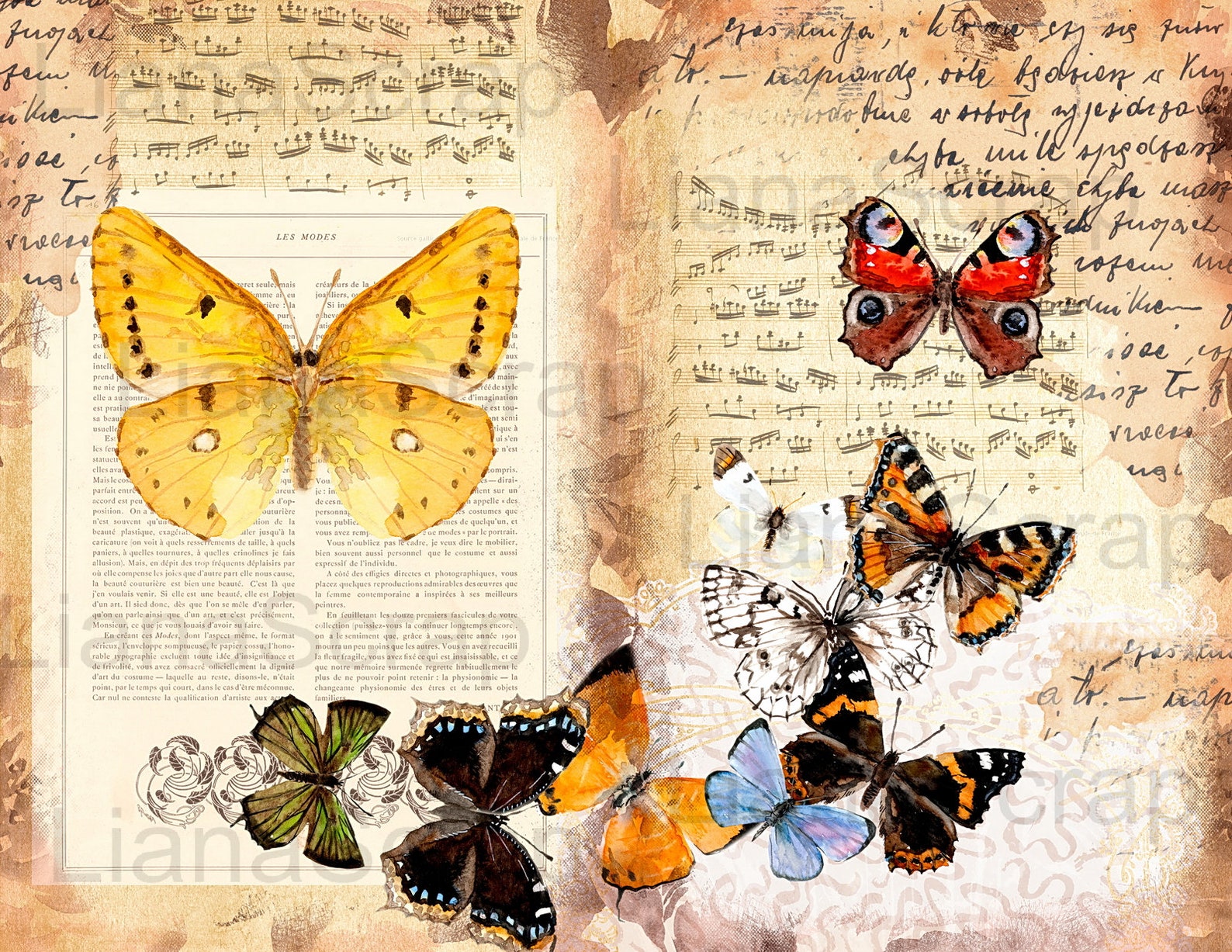 Butterfly Wings Junk Journal Digital Kit Printable - Etsy
