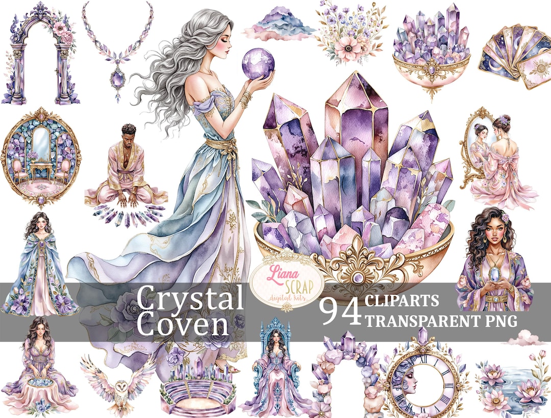 Crystal Coven 94 Clipart Images Transparent PNG Digital Planner ...
