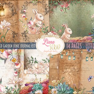Enchanted Garden Junk Journal Digital Kit Printable, Secret Garden ...