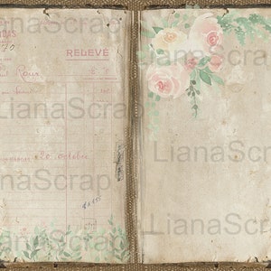 Blush Grunge Junk Journal Digital Kit Printable, Floral Digital Collage ...