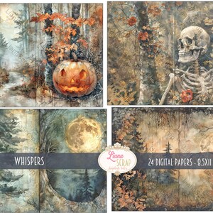 Halloween Junk Journal Kit, Haunted Forest Printable (PDF) - Etsy