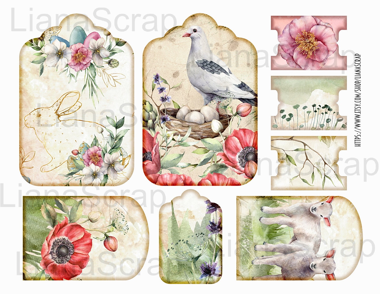 Spring Garden ADDON Junk Journal Digital Kit Printable Spring - Etsy
