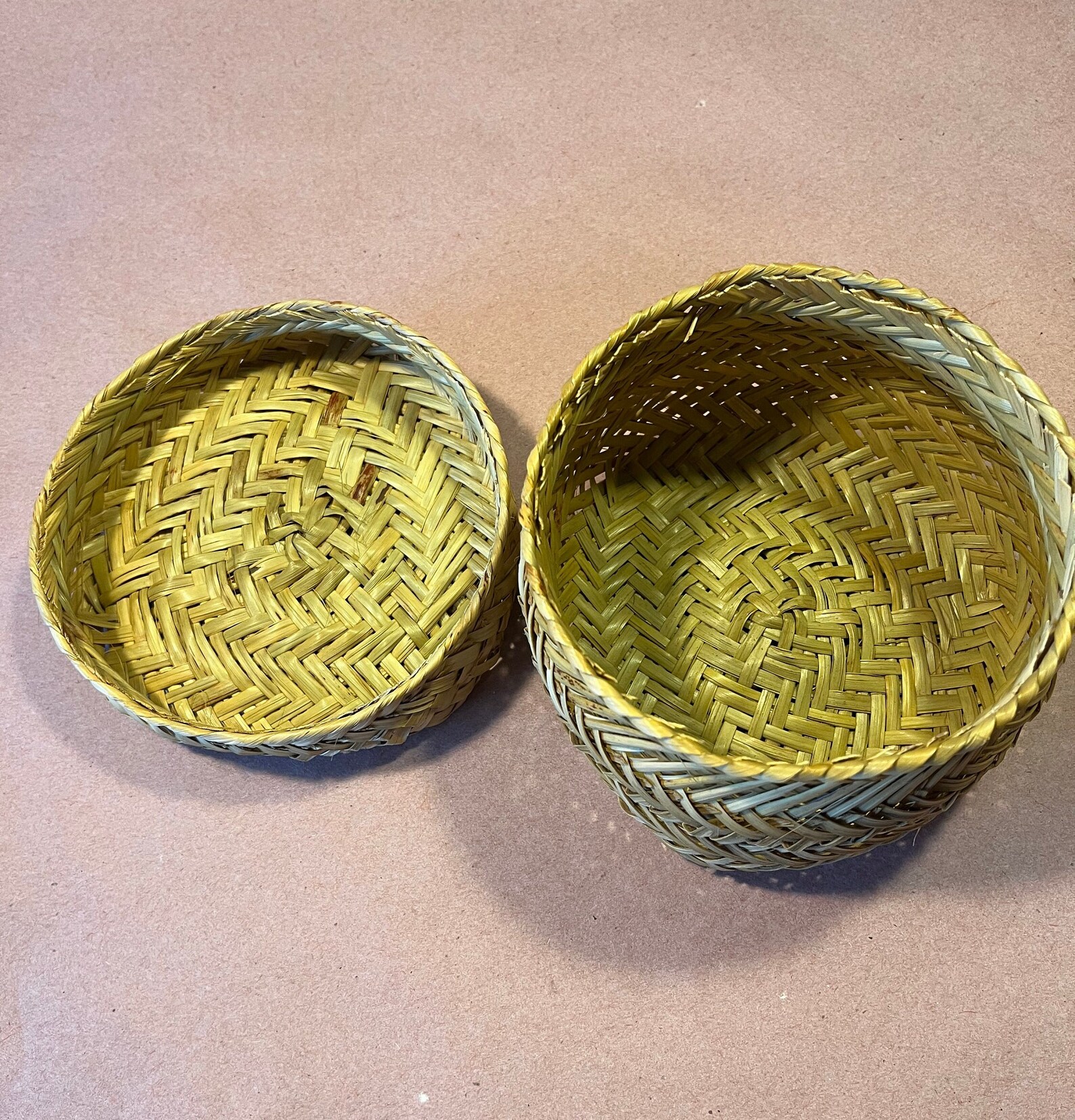 Split Bamboo Basket Unusual Triangle Shape - Etsy