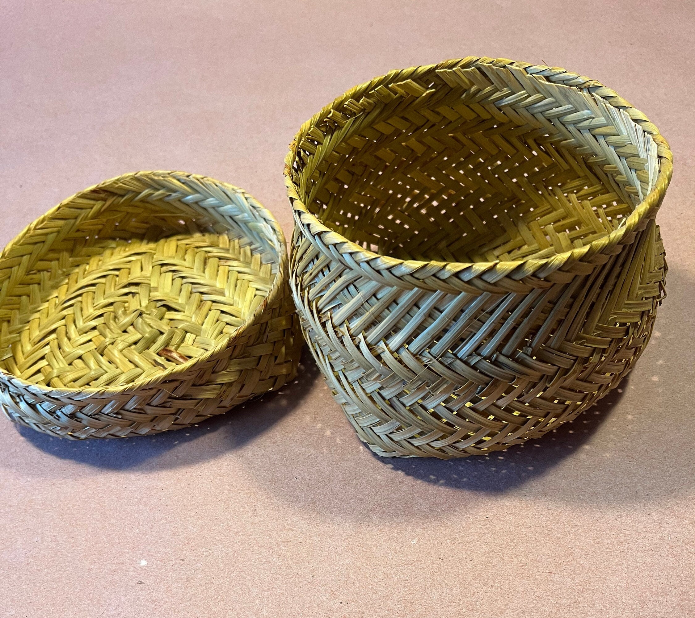 Split Bamboo Basket Unusual Triangle Shape - Etsy