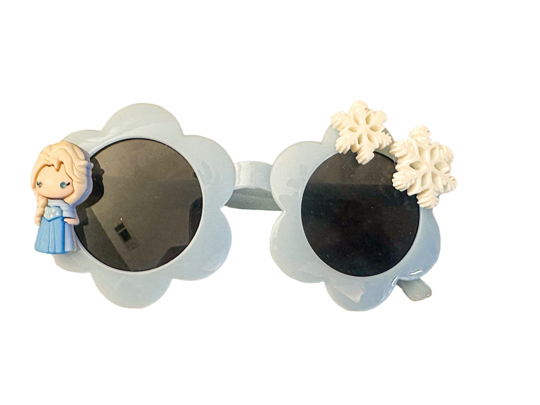 Custom Elsa Frozen Light Blue With Snowflakes Custom Sunglasses for ...