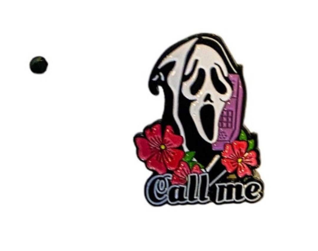 Collectors Ghost Face Call Me Enamel Pin Favorite Scary Movie Pins ...