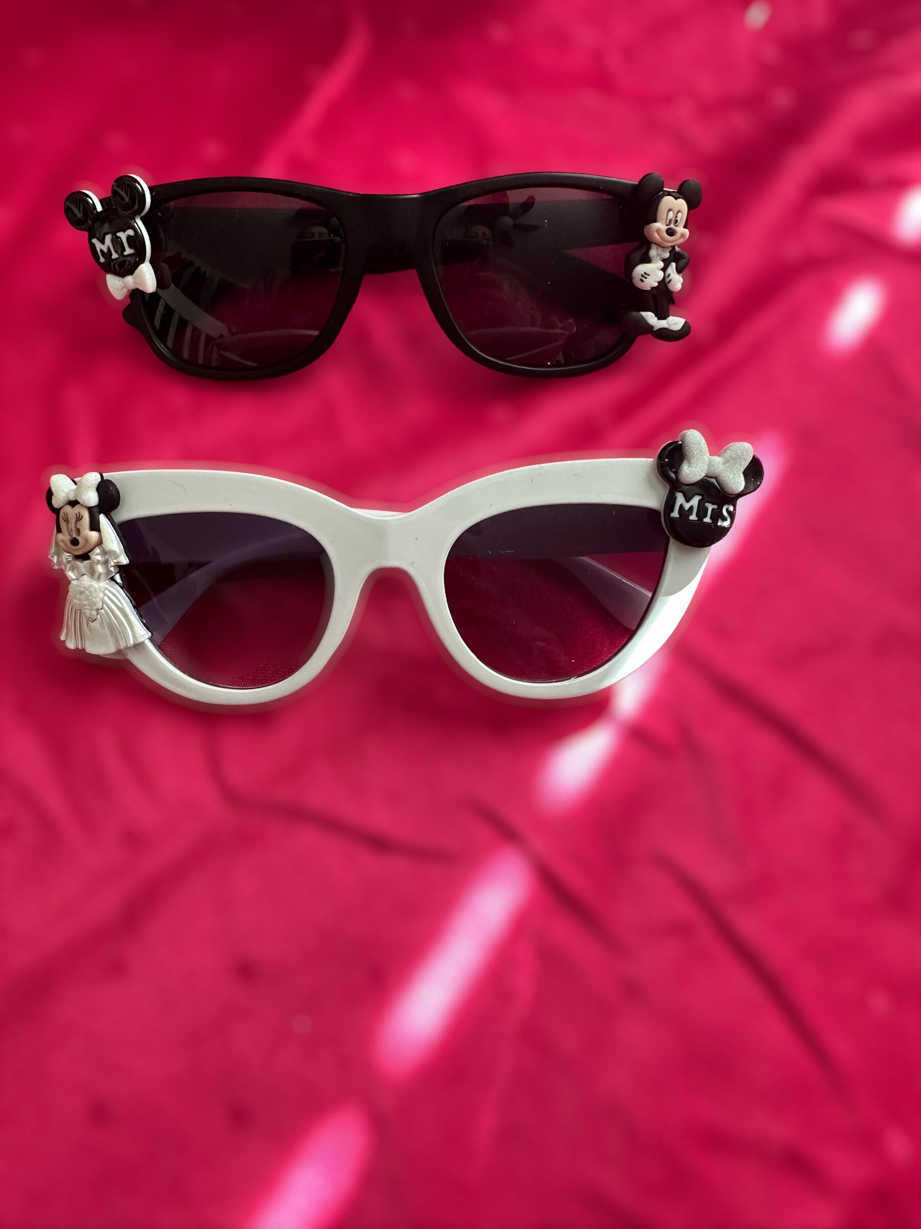 Wedding Minnie & Mickey Groom and Bride Sunglass Set Bridal Gift ...