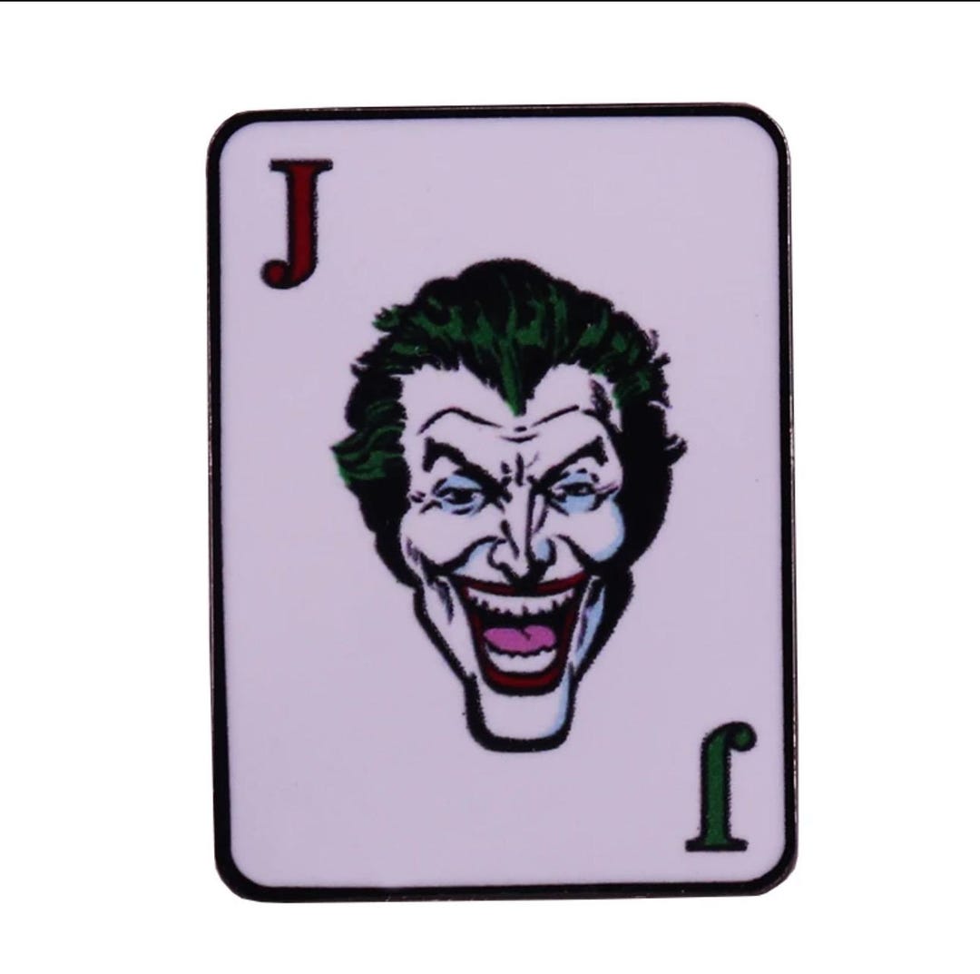 Joker Enamel Pin Classic Joker Villains Bat Joke Collectors Pins Comic ...