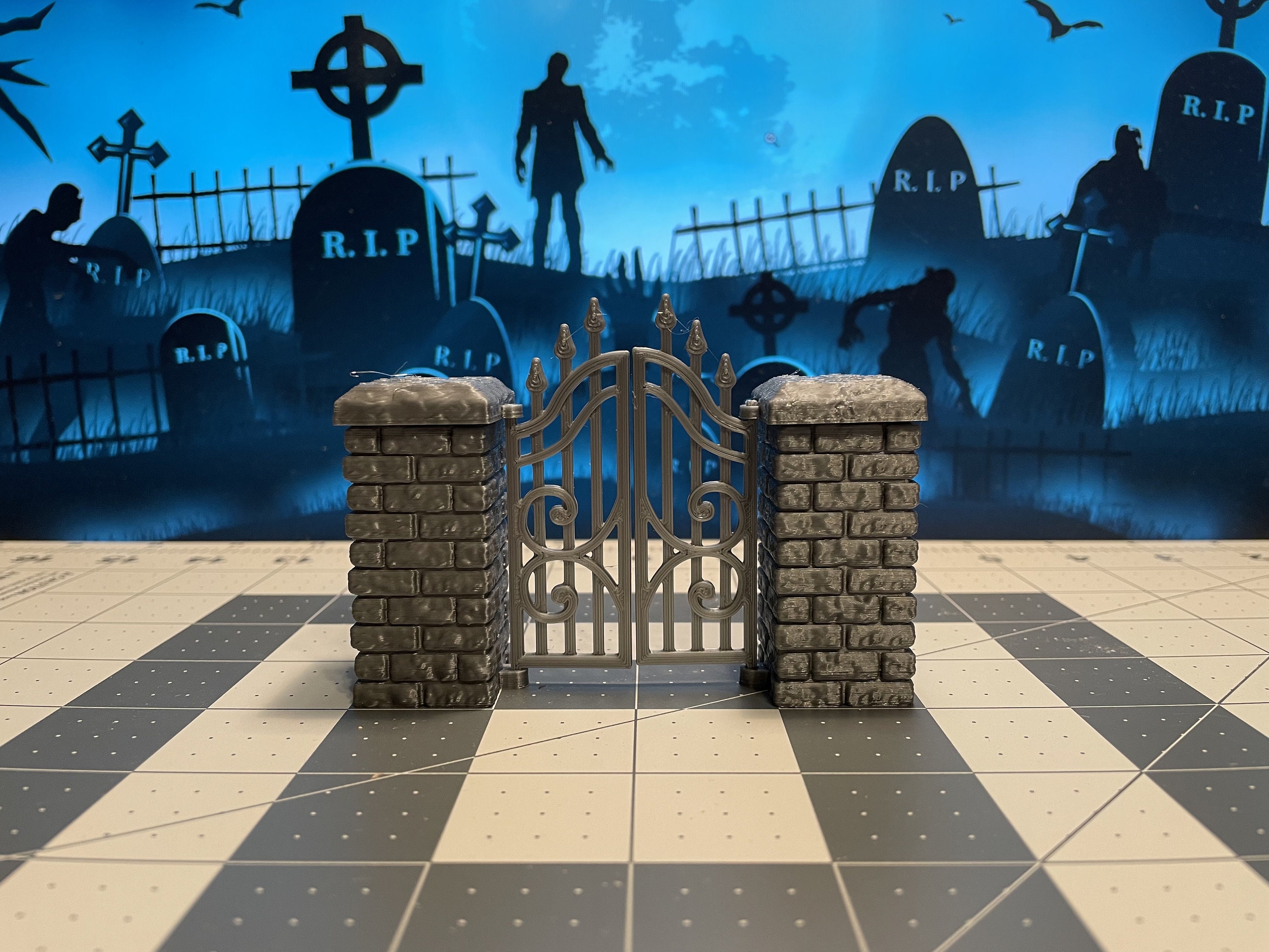 Cartoon Cemetery Gates