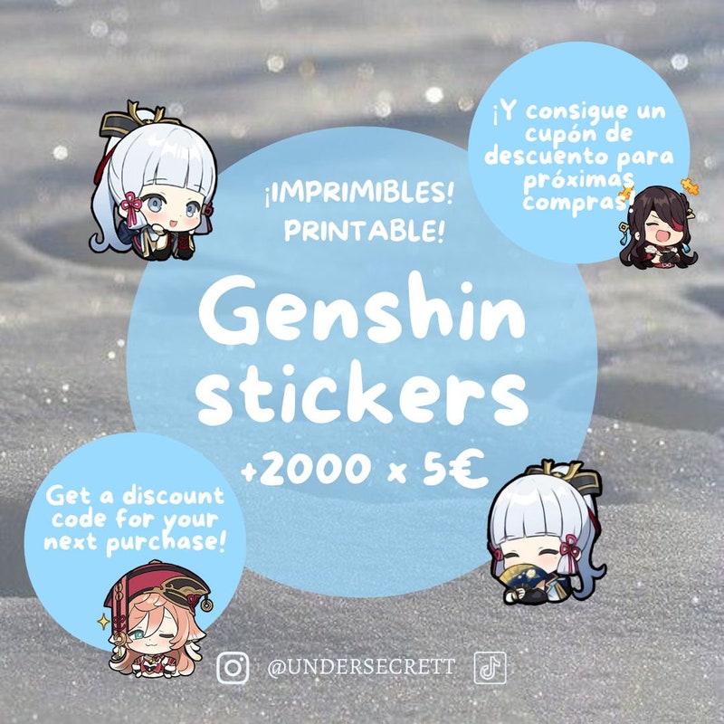 Genshin Stickers - Etsy