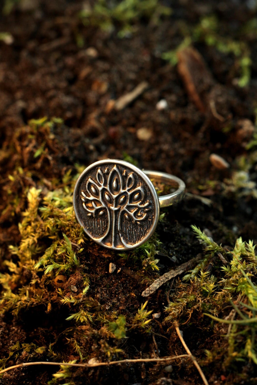 Handmade Sterling Silver Tree of Life Ring, Personalized Gift European ...