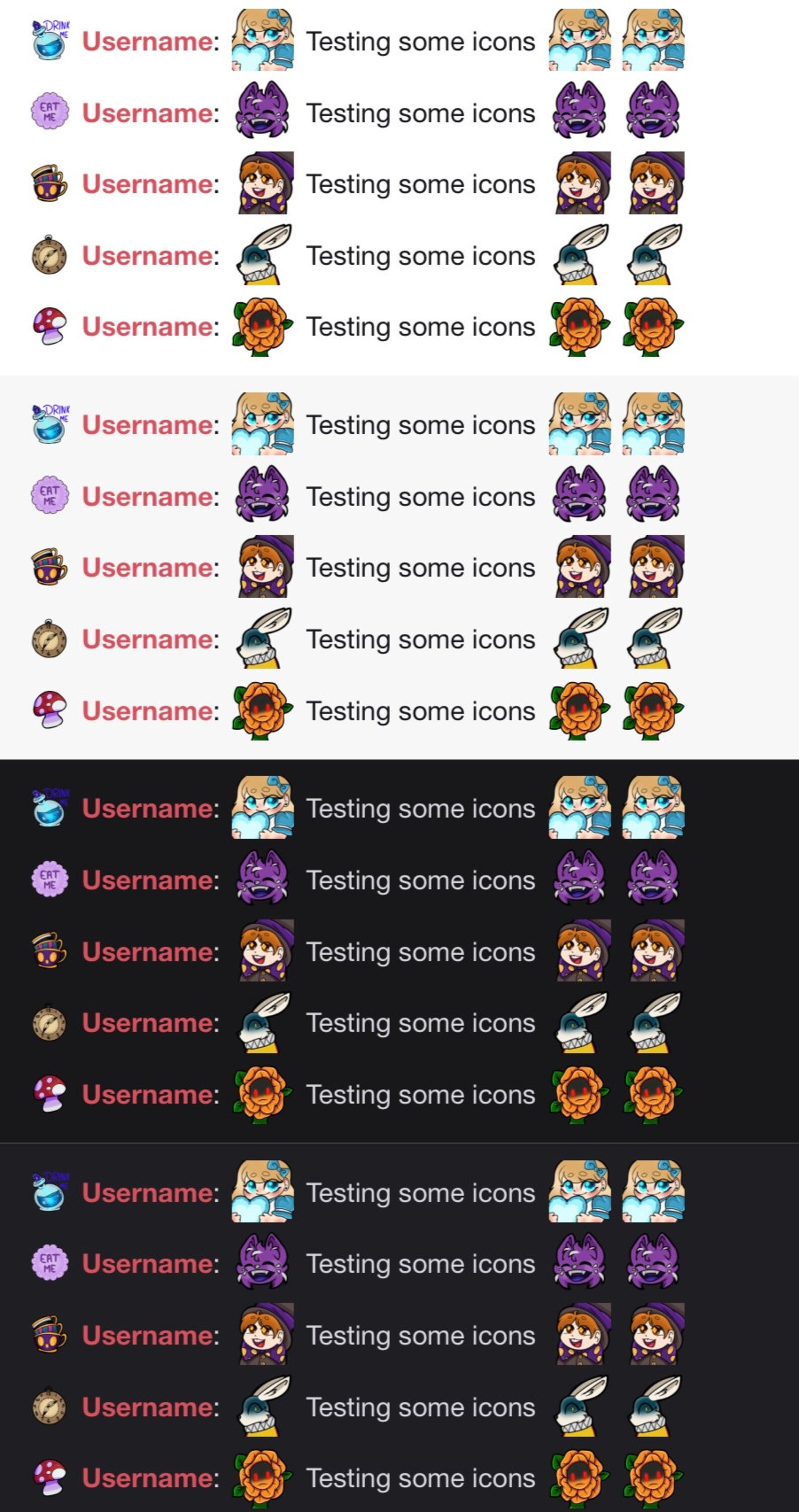 Alice in Wonderland Twitch Discord Emotes and Badges, Mad Hatter, Alice ...