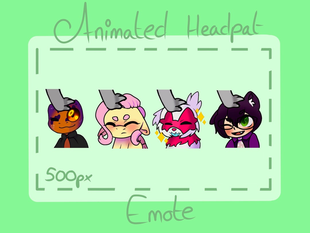 ANIMATED Cute Headpats Emotes Twitch Discord Kawaii - Etsy Canada