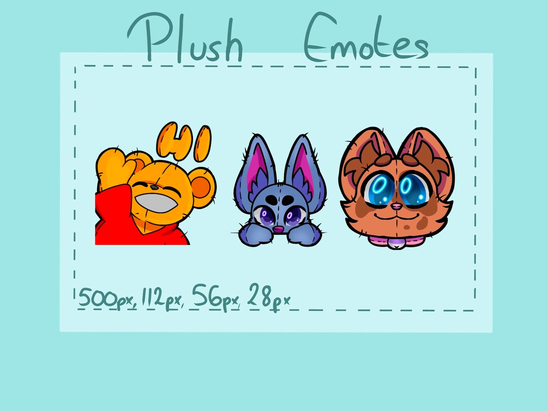 Cute Plush Emotes Discord Twitch Soft Toy Kawaii Bundle of 3 - Etsy