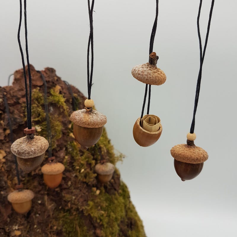 Carved Acorns - Etsy