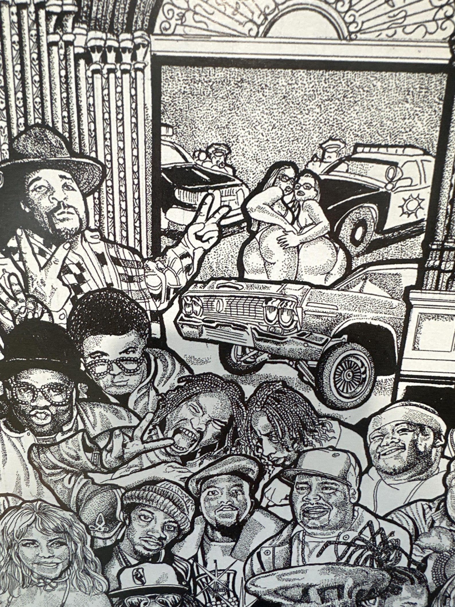 Rap Party A Drawing by Howard Teman, Rock N Roll Wall Art ,rap Wall Art ...