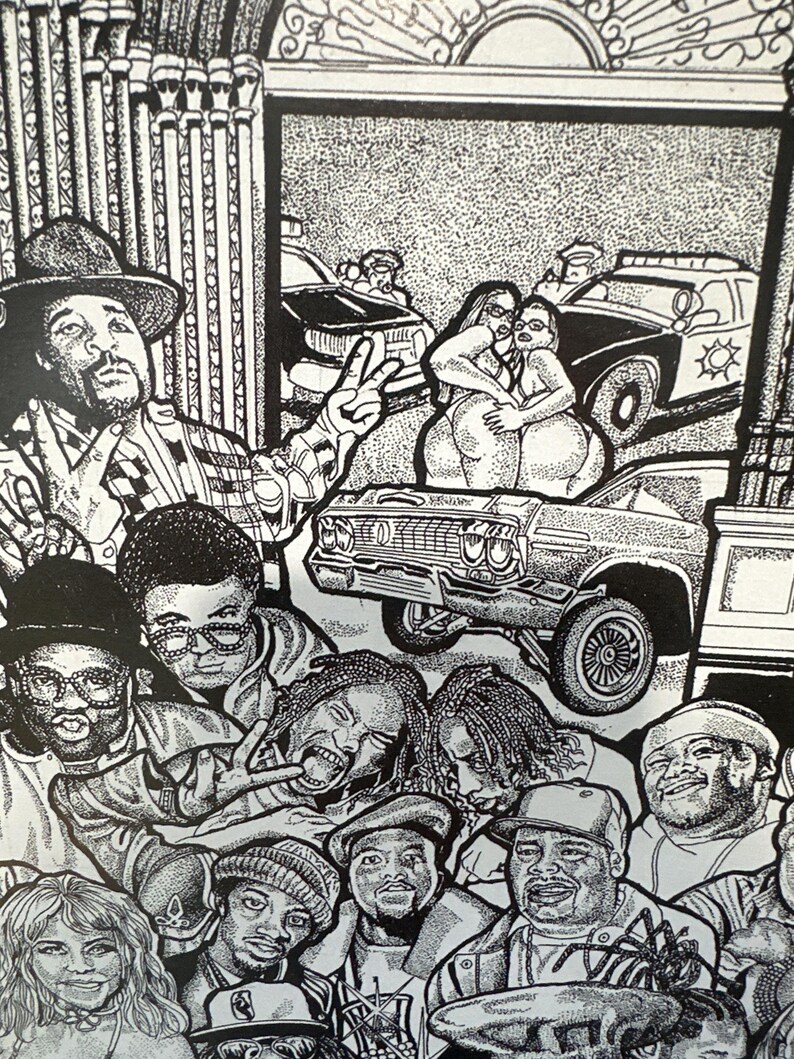 Rap Party A Drawing by Howard Teman, Rock N Roll Wall Art ,rap Wall Art ...