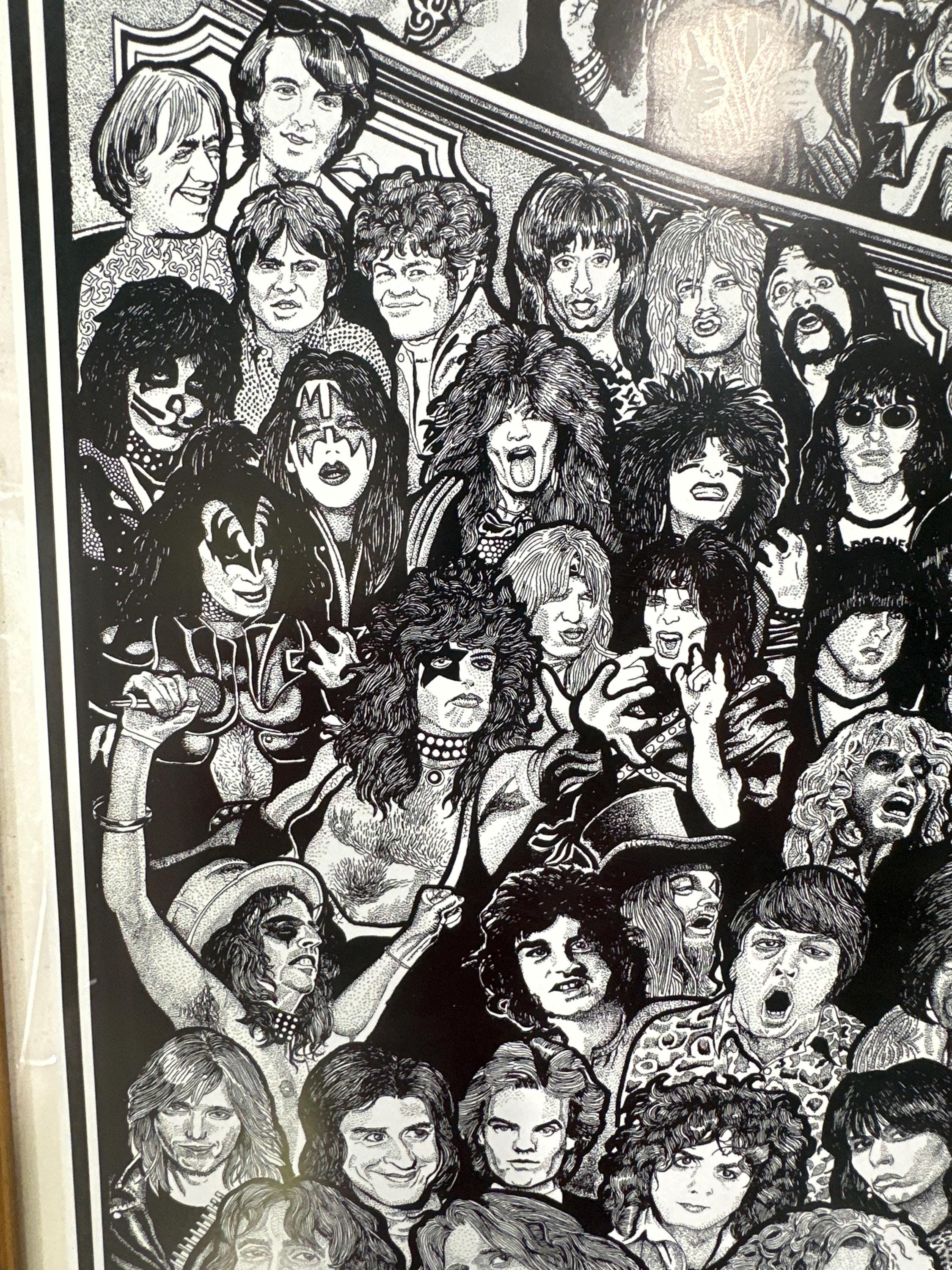 Rock N Roll Theater,drawing by Howard Teman, Rock and Roll Wall Art ...