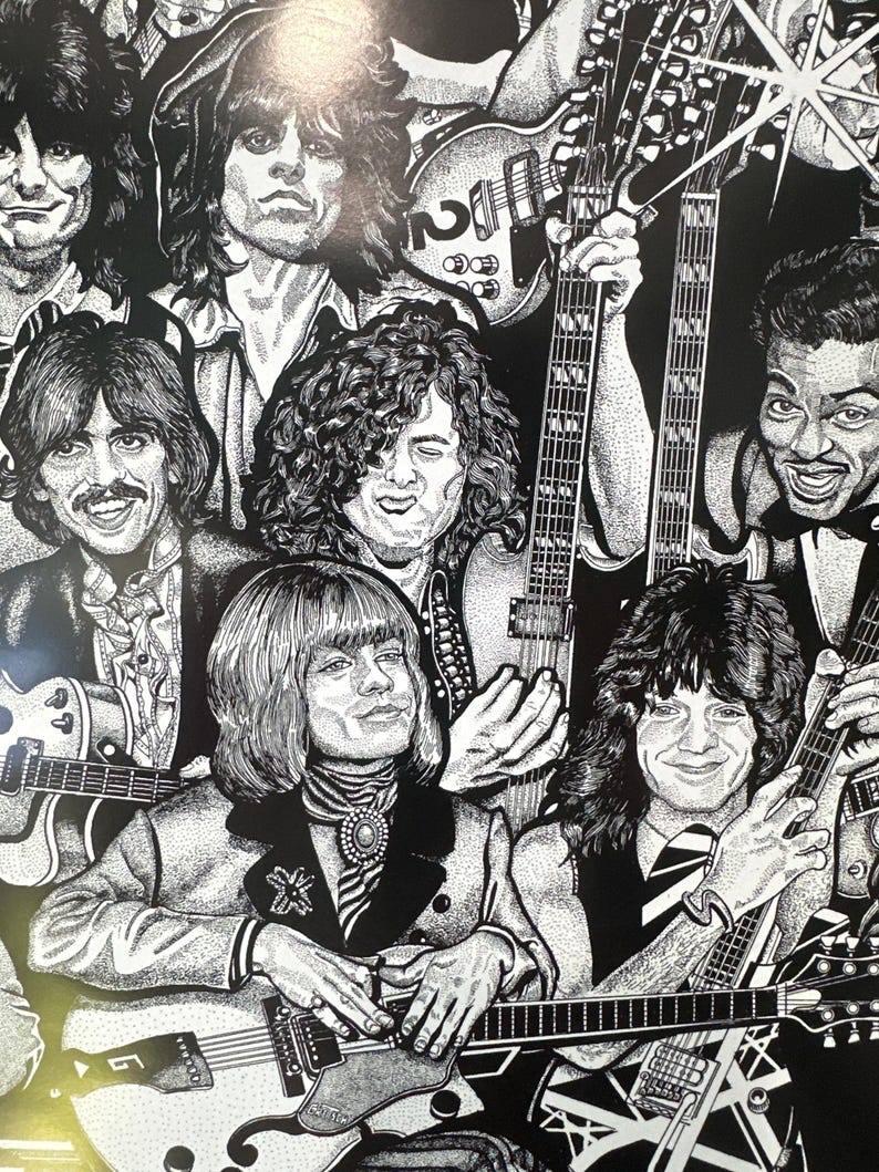 Rock N Roll Theater,drawing by Howard Teman, Rock and Roll Wall Art ...