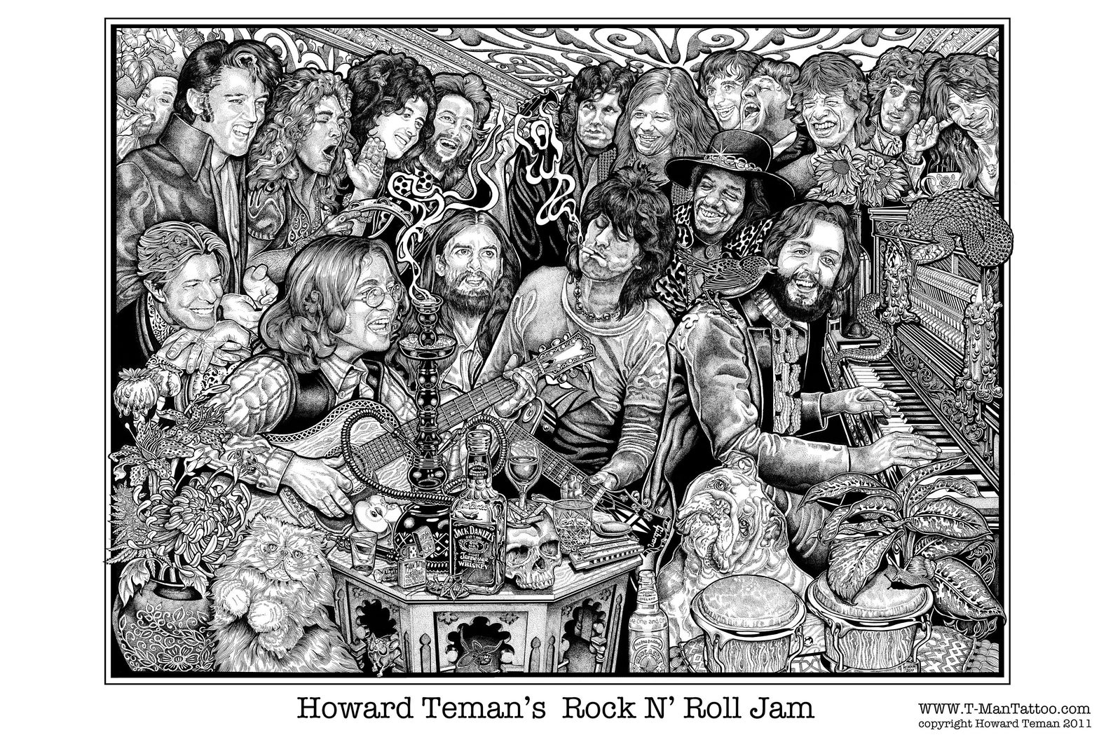 Rock N' Roll Jam by Howard Teman, Rock and Roll Wall Art, Rock N Roll ...